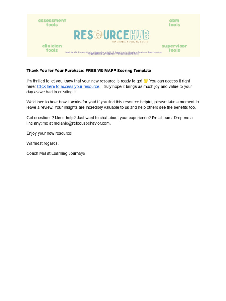 TY - FREE VB MAPP Scoring Template kvh44g | PDF