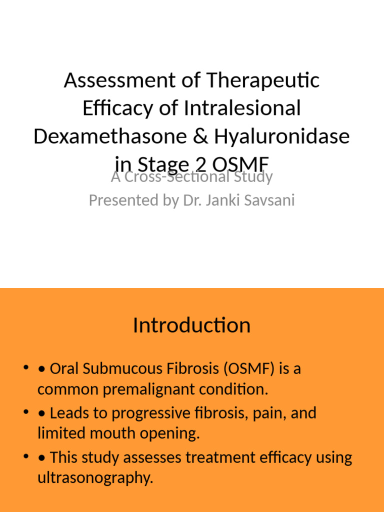 Enhanced OSMF Study Presentation | PDF | Medical Ultrasound | Medicine