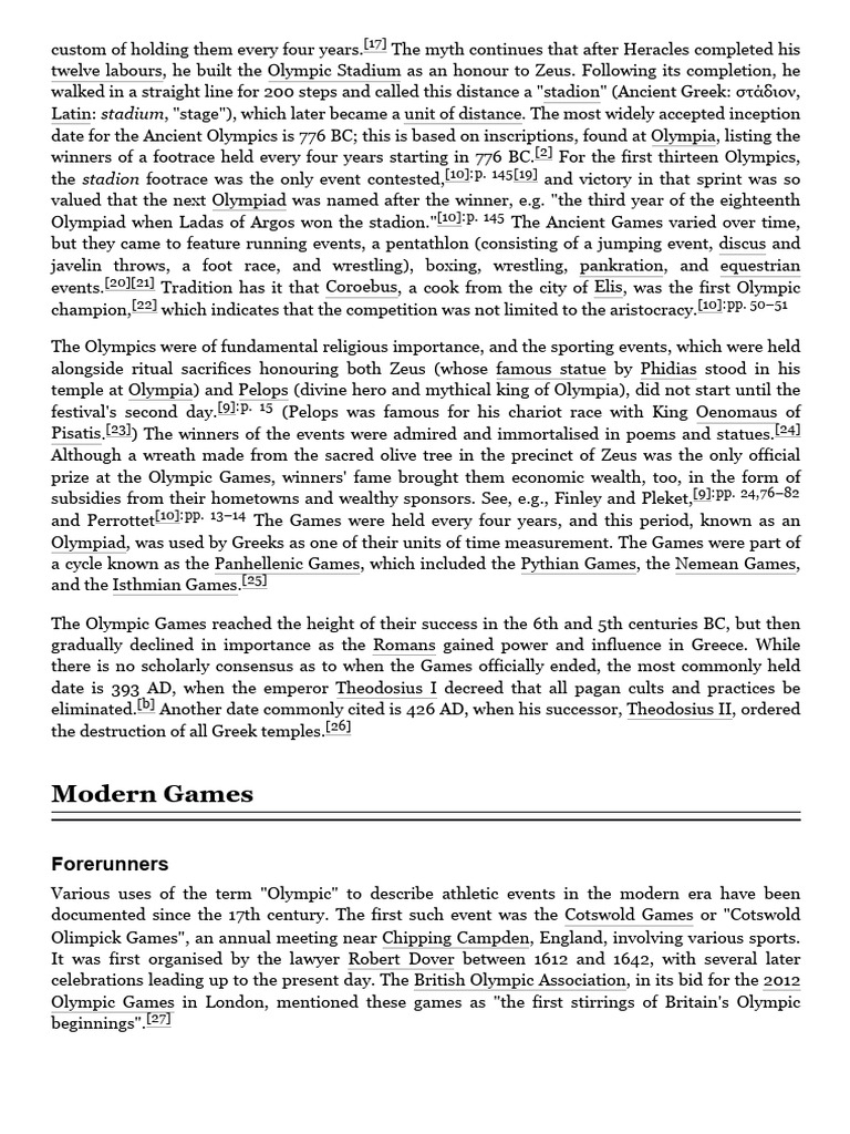 Olympic Games - Information-3 | PDF | Classical Antiquity | Ancient Greece