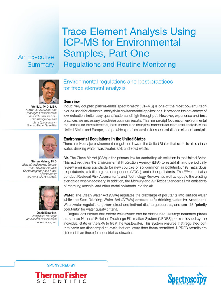 ICP-MS Trace Element Analysis Guide | PDF | Atomic Absorption ...