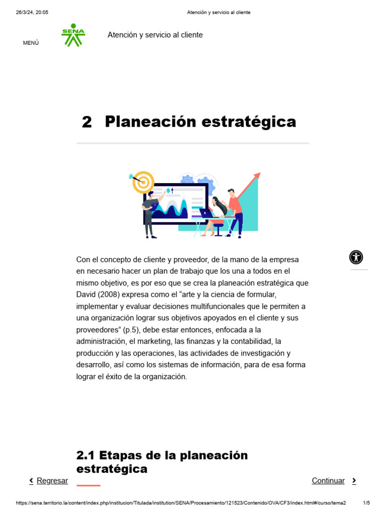 Atención y Servicio Al Cliente Planeacion Estrategica | PDF | Planificación estratégica ...