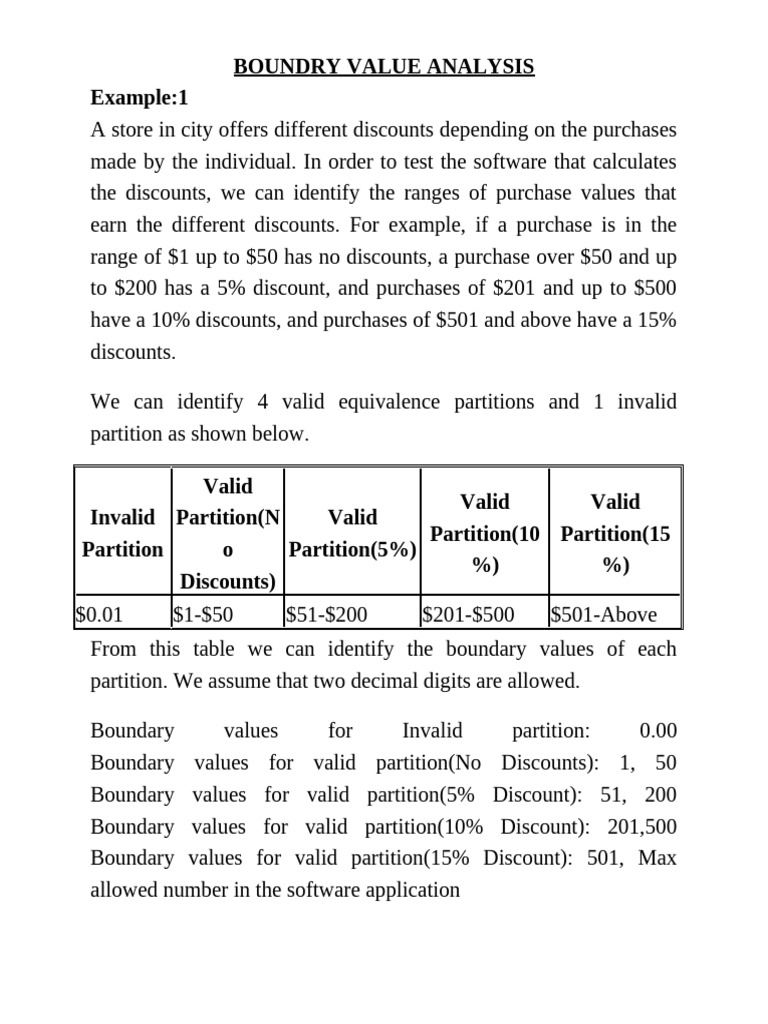 Boundry Value Analysis | PDF