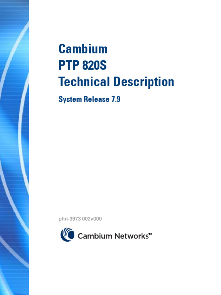 Cambium-Networks-PTP820S-Technical-Description | PDF | Computing | Computer Networking