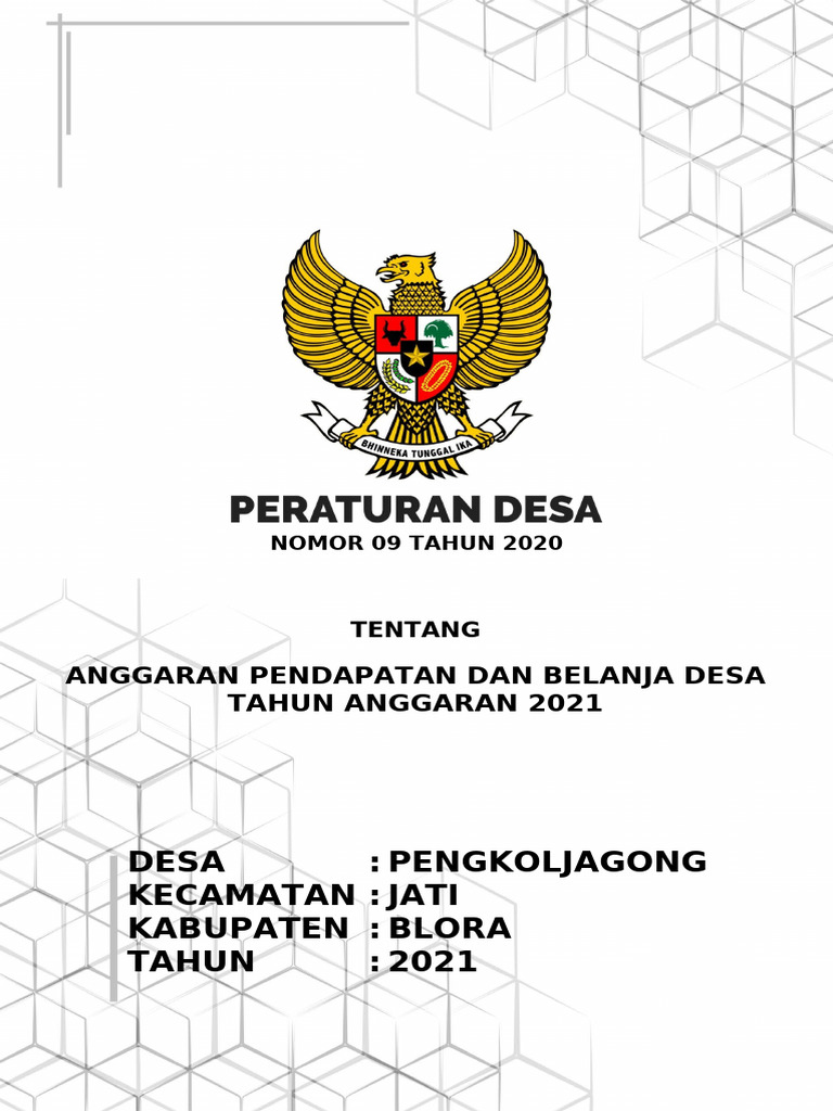 Rancangan Perdes APB Desa 2021 | PDF