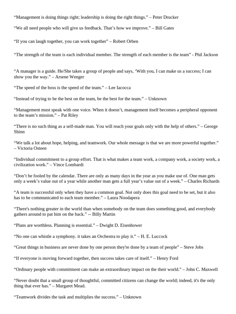 Management Quotes | PDF