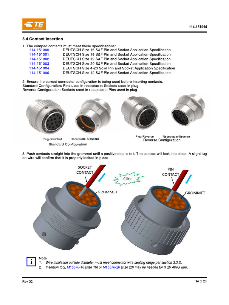 C02 Connector HD36-24-23PE Insertion and Removal Instruction | PDF