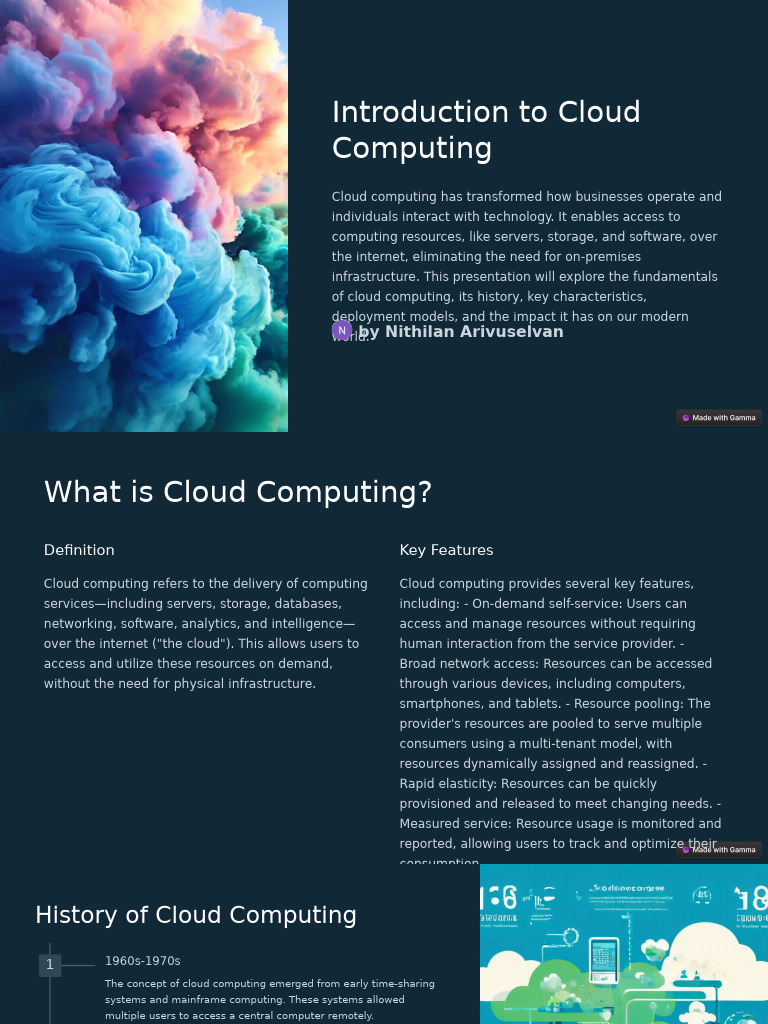 Introduction to Cloud Computing Overview | PDF | Cloud Computing ...