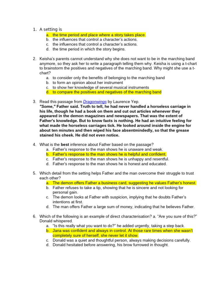 Performance Task - ELA - Assessment Questions - Jose-4 | PDF