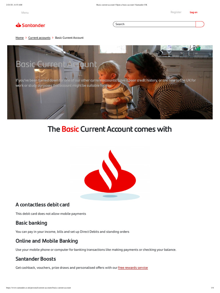 Open a Basic Current Account at Santander | PDF | Transaction Account ...