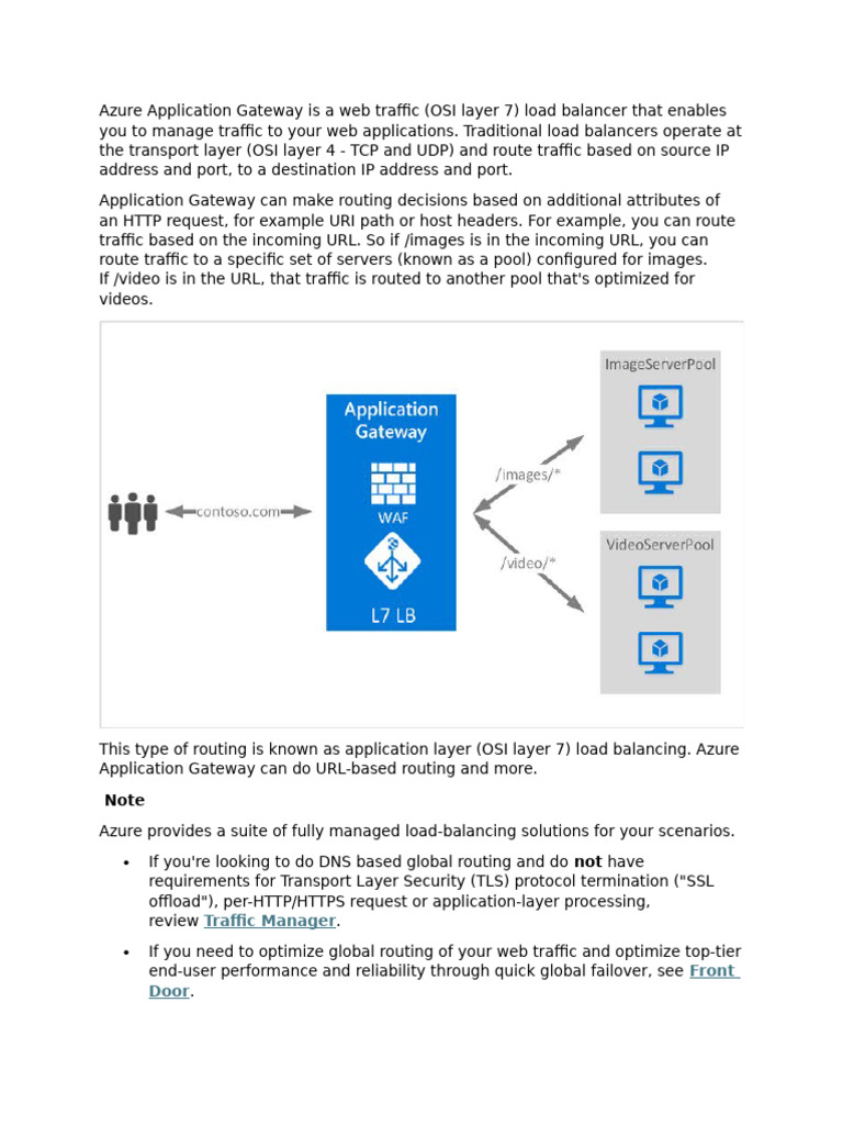 app gateway | PDF | Load Balancing (Computing) | Denial Of Service Attack