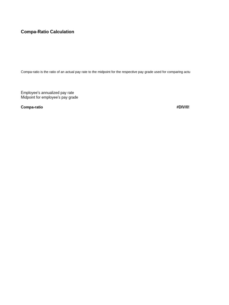 Compa-Ratio Calculation | PDF