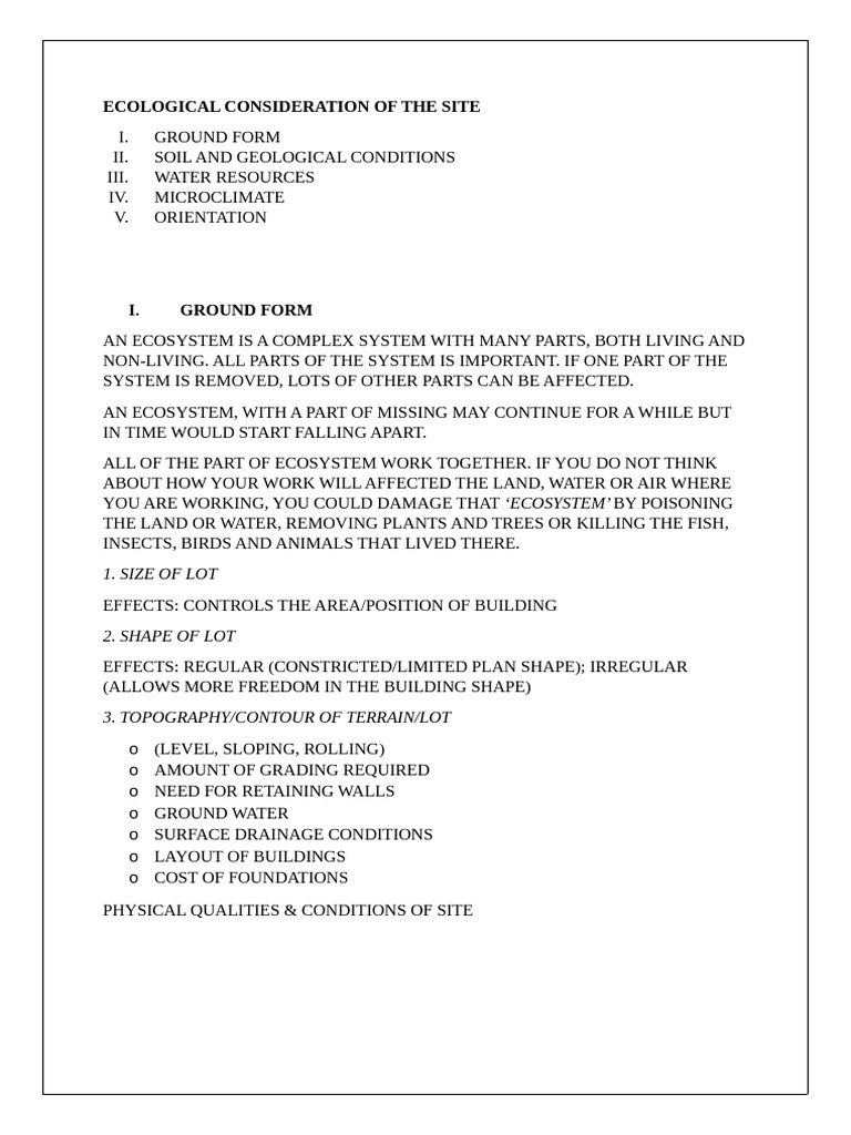 Ecological Site Assessment Overview | PDF | Rock (Geology) | Soil