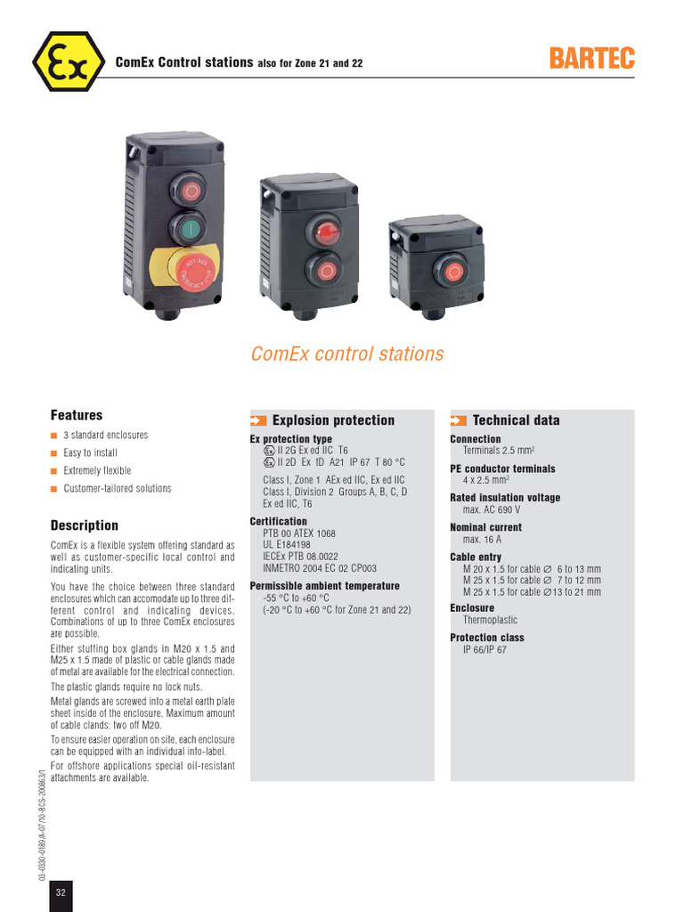 ComEx Control Stations for Zones 21 & 22 | PDF | Equipment ...