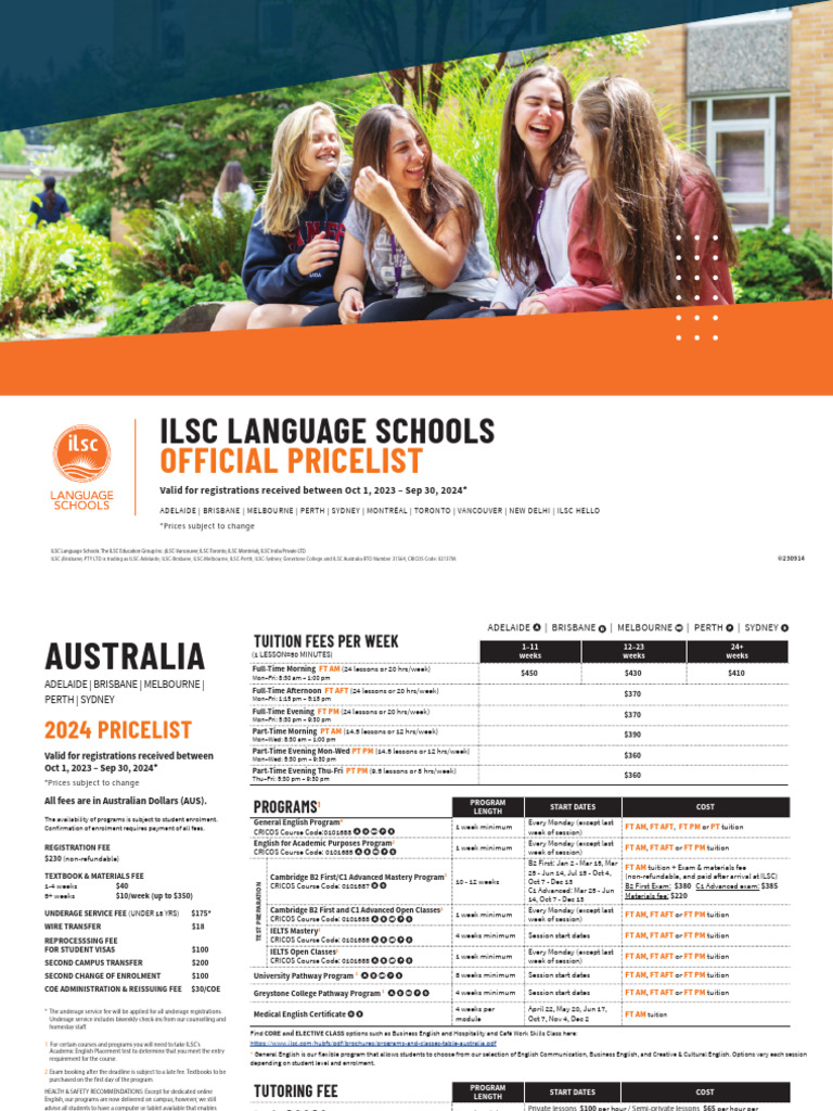 Ilsc Greystone College Global Official Pricing 638309747406911456 | PDF | Fee | International ...