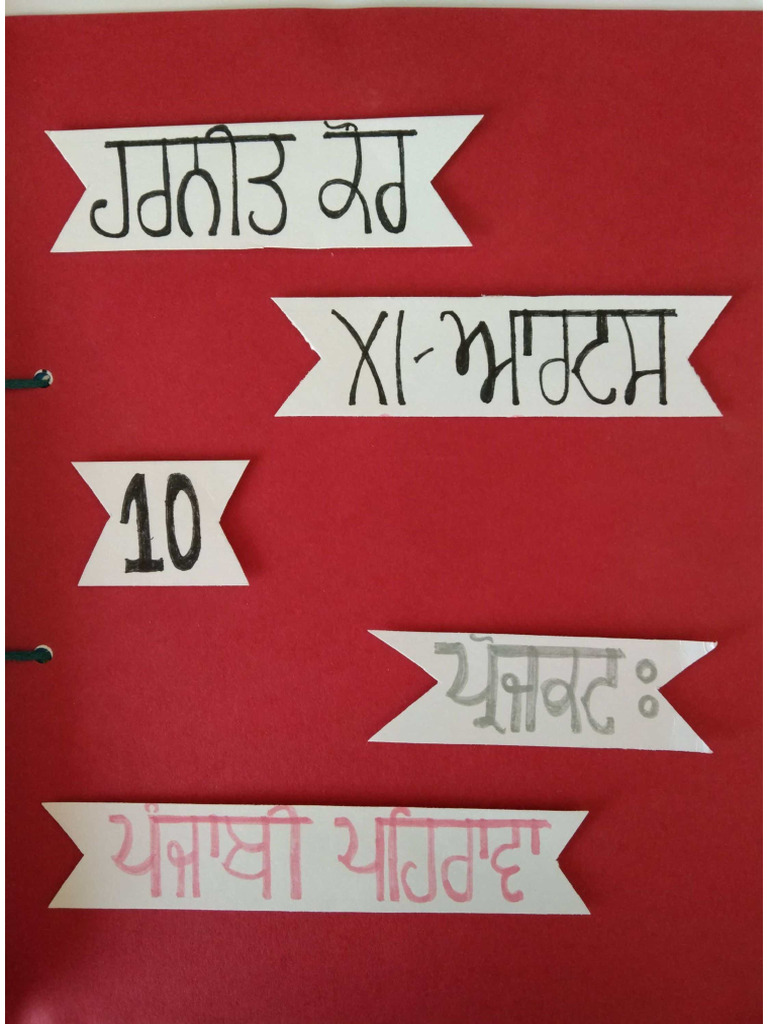 PUNJABI PEHRAVA Punjabi Project CBSE | PDF