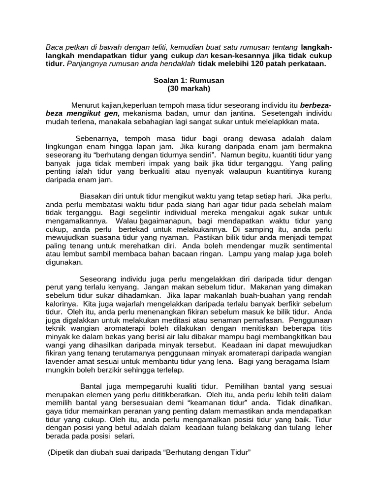 Soalan Rumusan | PDF