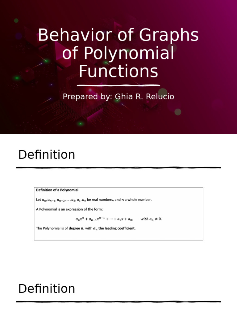 2425 Polynomials Graphs | PDF