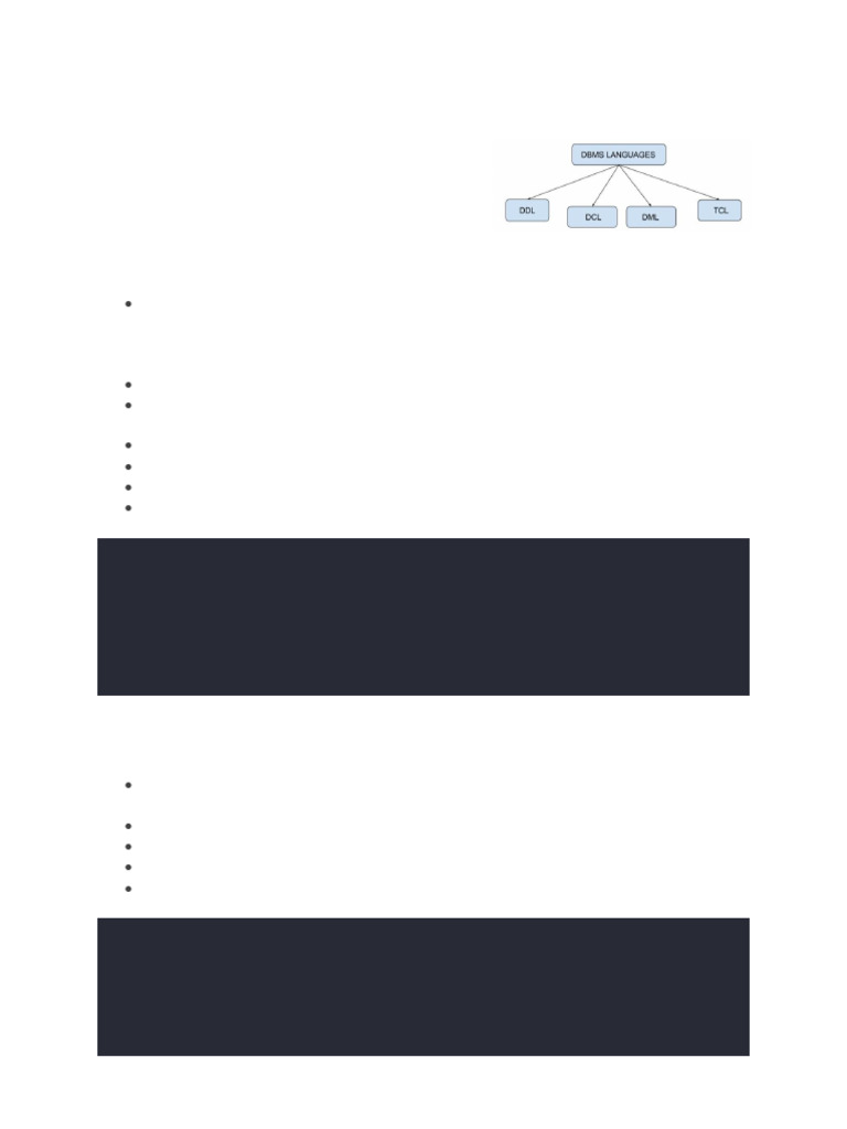 Database Languages & Interfaces Guide | PDF | Databases | Relational Database