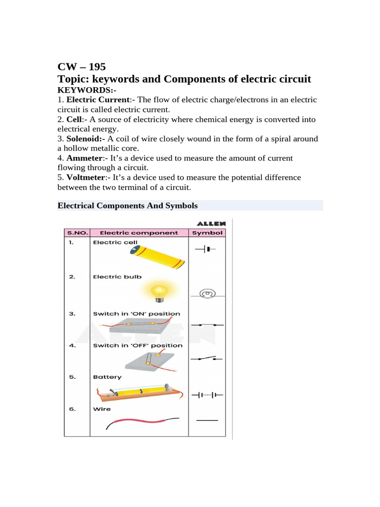 Elctric Currect of Electric Effect | PDF | Fuse (Electrical) | Electric ...
