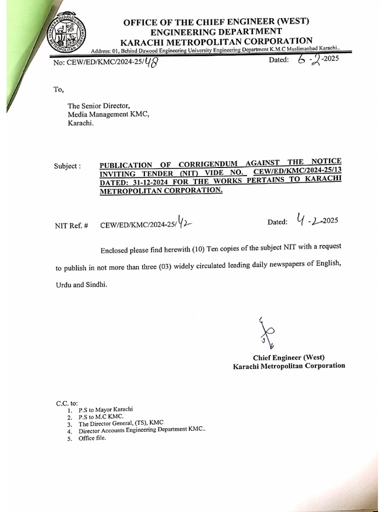 NIT & Publish Letter | PDF