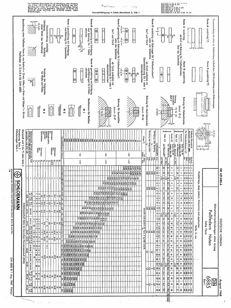 DIN 6885 Hoja1 | PDF