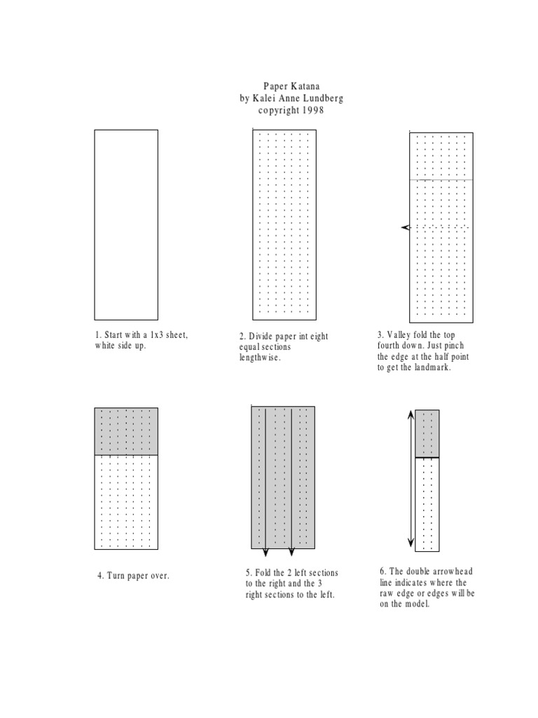 Origami Samurai Sword Instructions