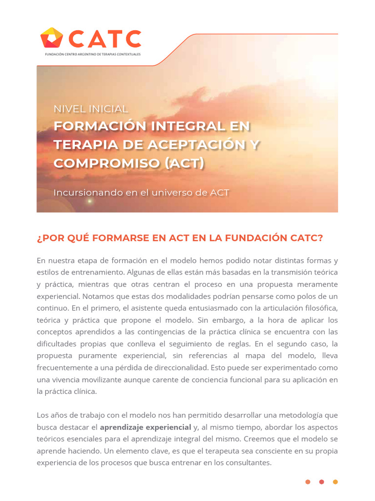 Programa Act Nivel Inicial 2023 v2 | PDF | Behaviorismo | Psicoterapia