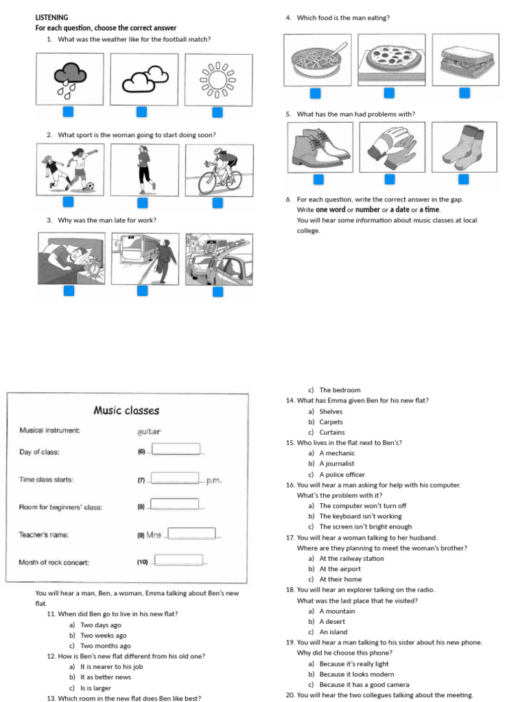 Listening Comprehension Practice Questions | PDF