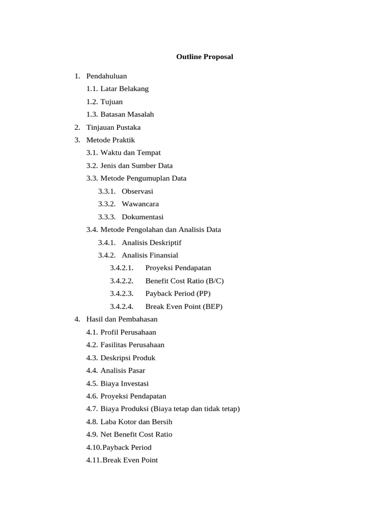 Outline Proposal & Laporan | PDF
