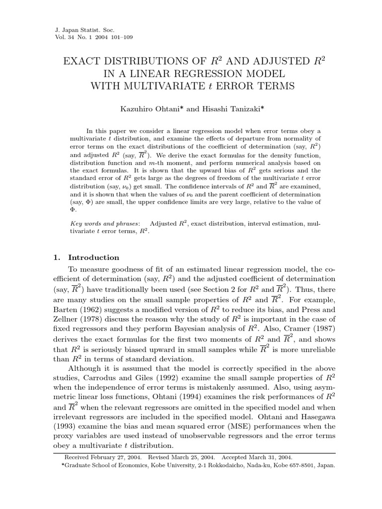 34_101 | PDF | Errors And Residuals | Regression Analysis