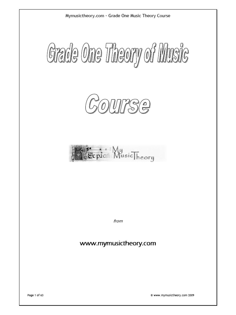 Grade 1 Theory Course | PDF | Scale (Music) | Interval (Music)