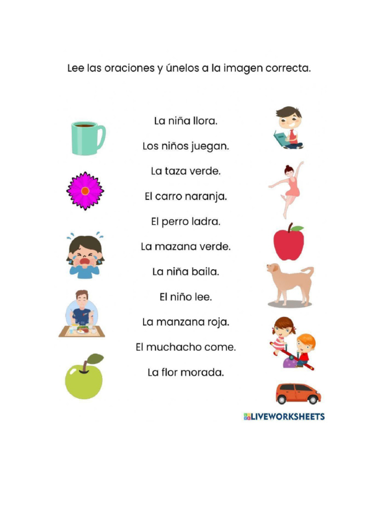 Une Oraciones Con Su Imagen | PDF