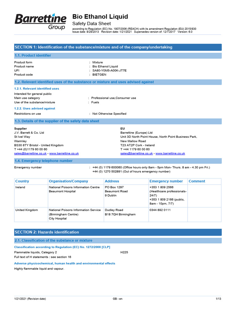 Biet Gen | PDF | Dangerous Goods | Toxicity