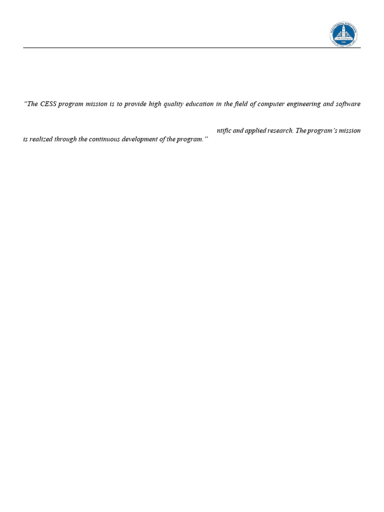 CESS_Porgram_Info-1 (2) | PDF | Engineering | Course Credit