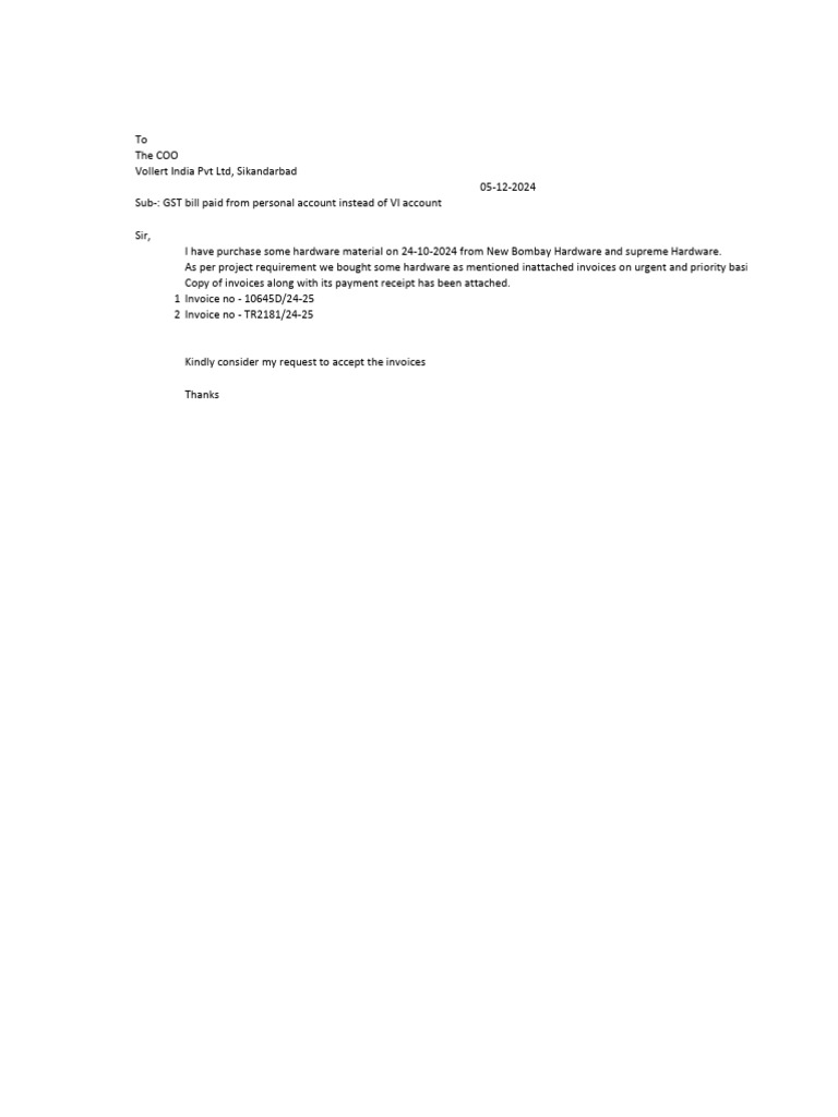 Request Letter | PDF