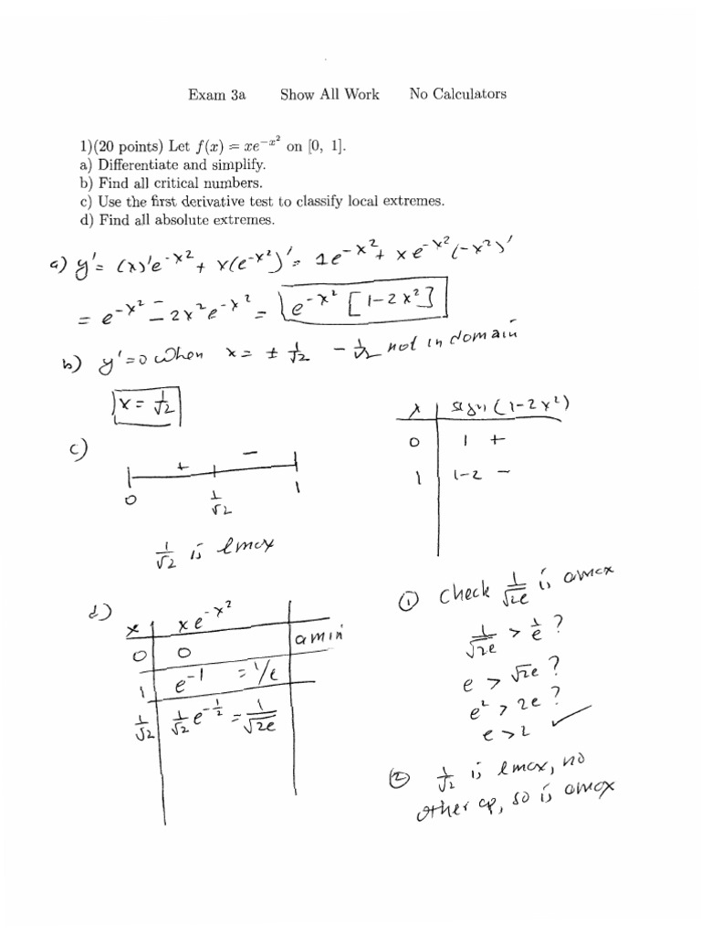 MATH203 M408C Exam 2017 VersionA Withsolution | PDF