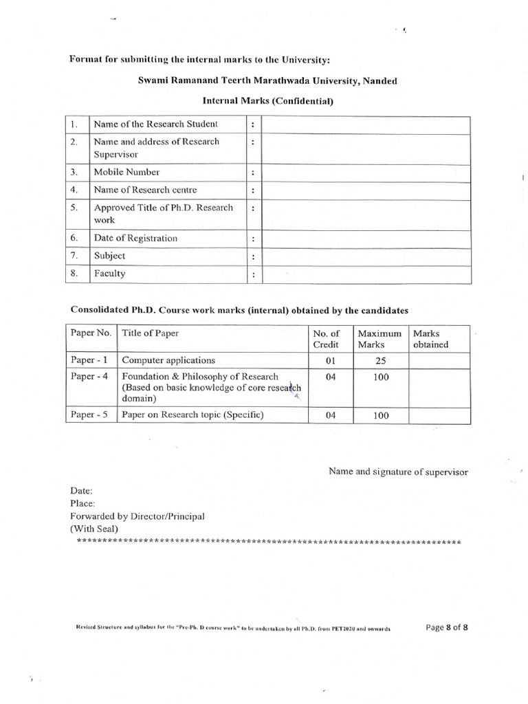 Internal Marks | PDF