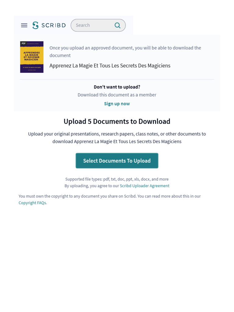 Upload a Document | Scribd | PDF | Scribd | Digital Technology