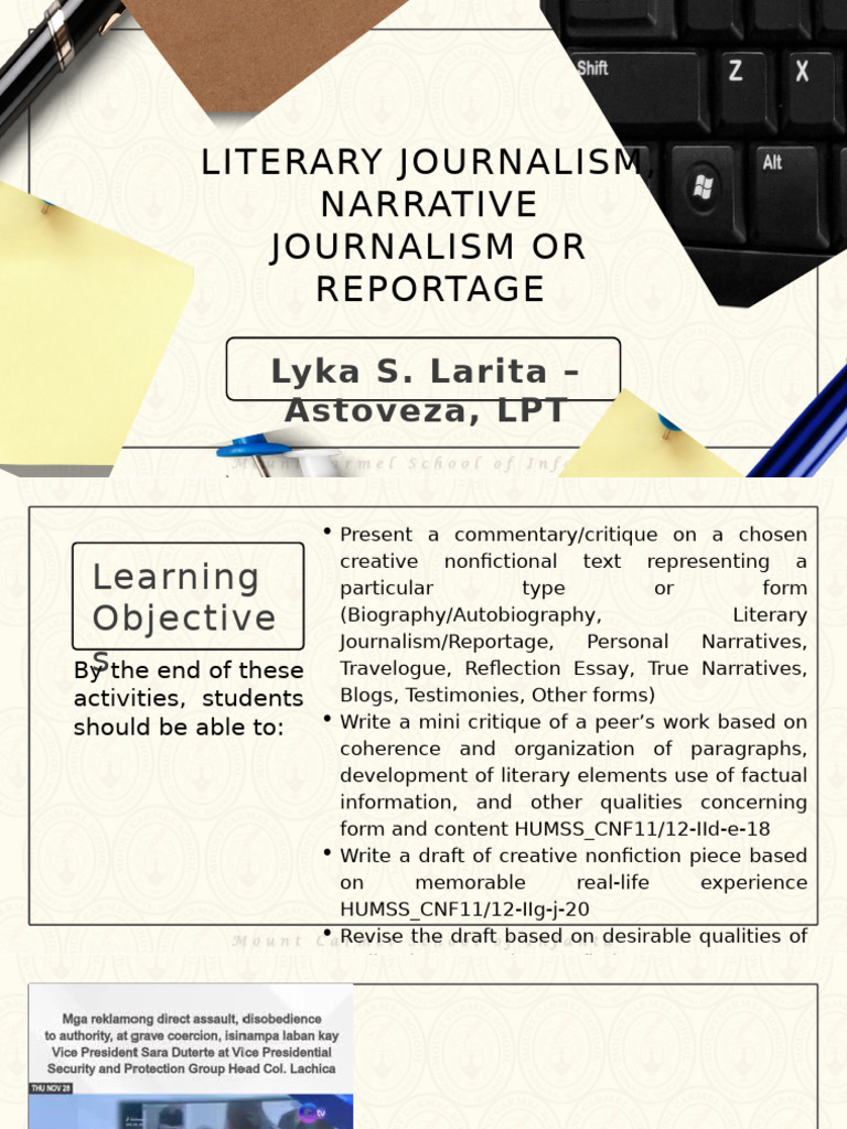 Lesson 4 Cnf Journalism | PDF | Journalism | Creative Nonfiction