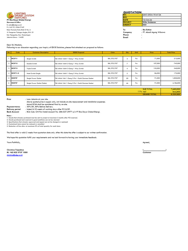 Quo.612 Aaw Bali Villas Sso | PDF | Ac Power Plugs And Sockets ...
