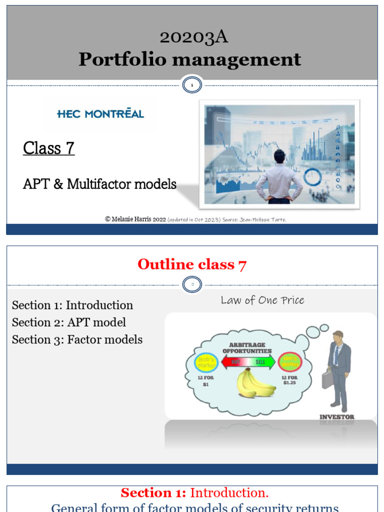 MPT Index Models Vstudents v3 | PDF | Capital Asset Pricing Model | Financial Risk