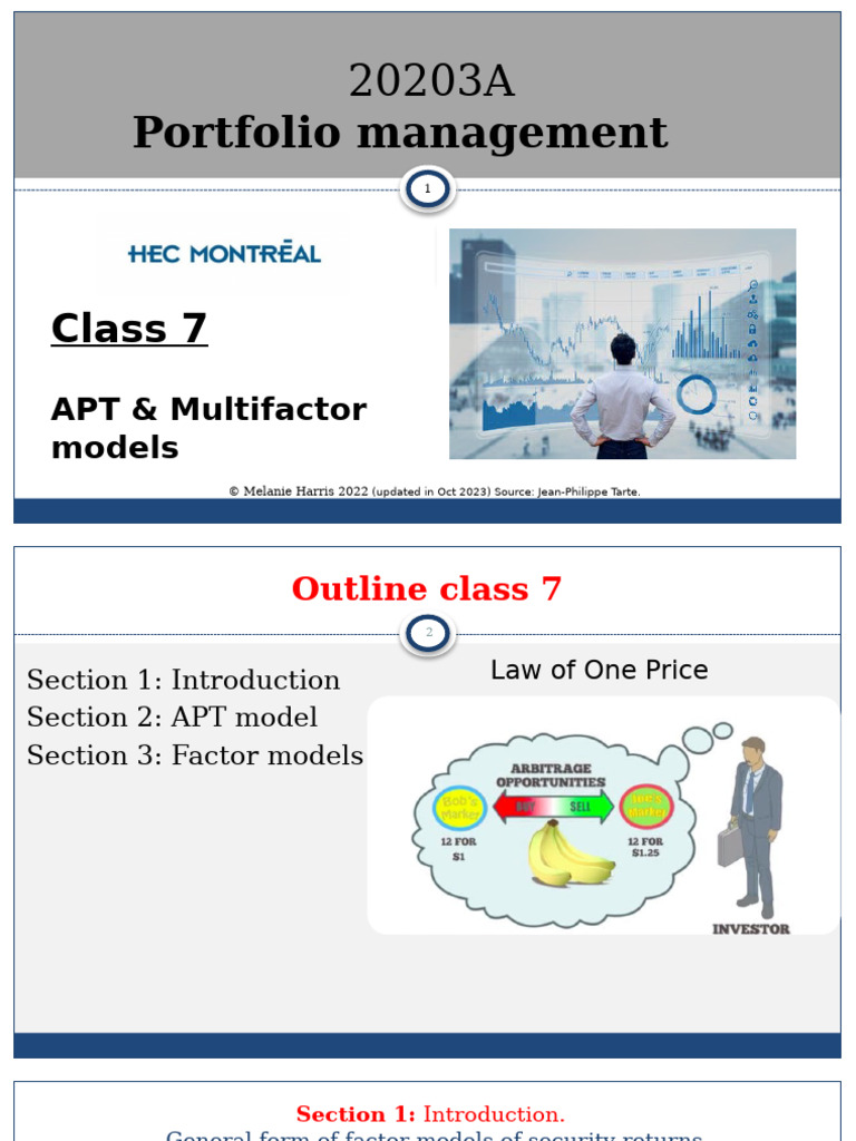 MPT Index Models Vstudents v3 | PDF | Capital Asset Pricing Model ...