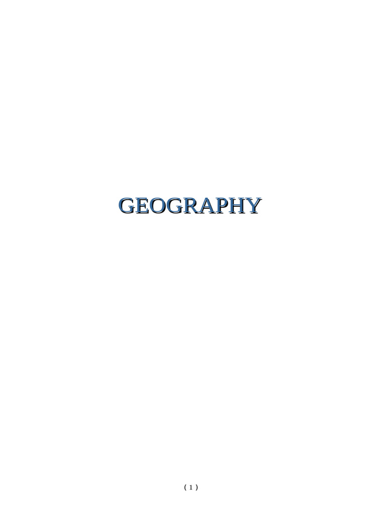 Geography Question Bank STD 8 | PDF | Human Migration | Contour Line