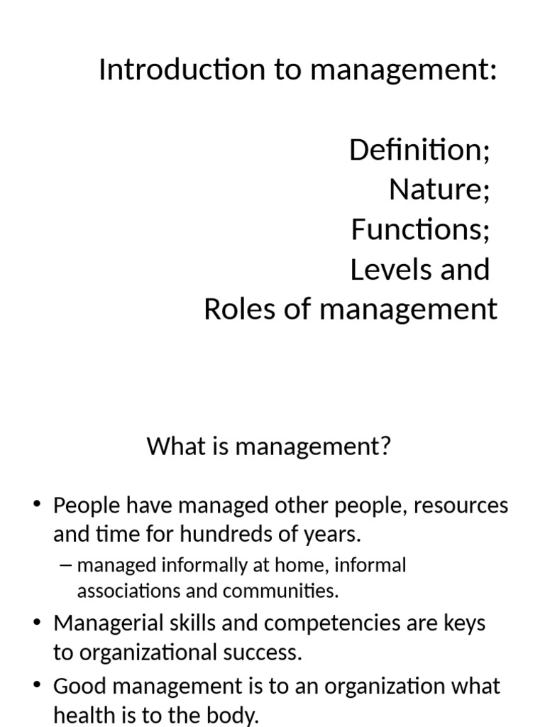 1-Intro To Management | PDF | Skill | Business