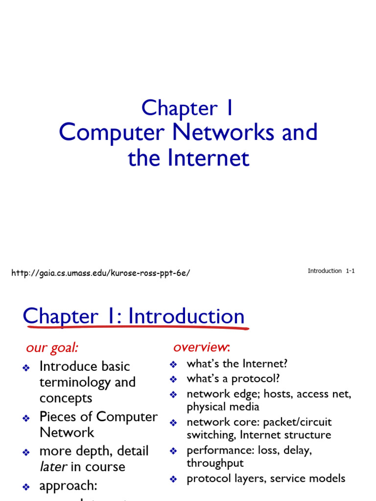 Chapter 1 - Computer Networks and the Internet - CN DSN 3004 | PDF | Computer Network | Internet