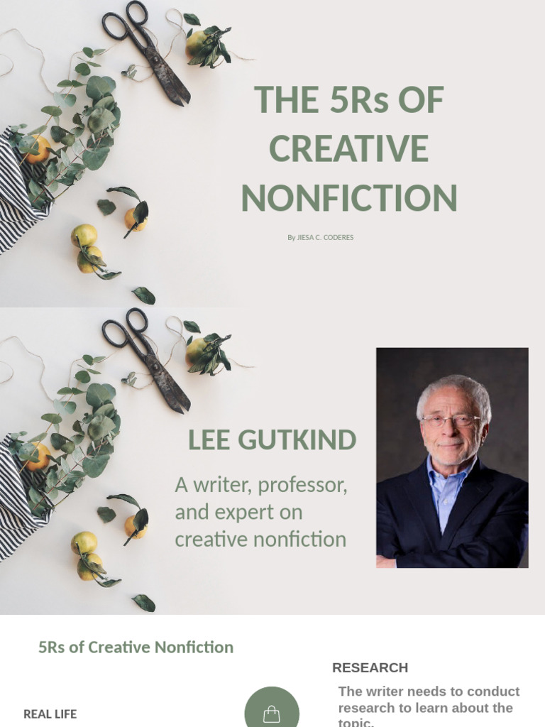 Understanding the 5Rs of Creative Nonfiction | PDF | Creative ...