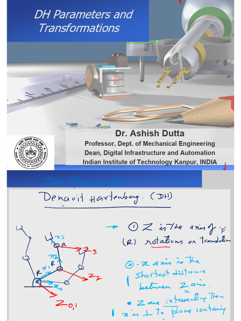 Week 2 - Lecture Notes - DH Parameters and Transformations | PDF
