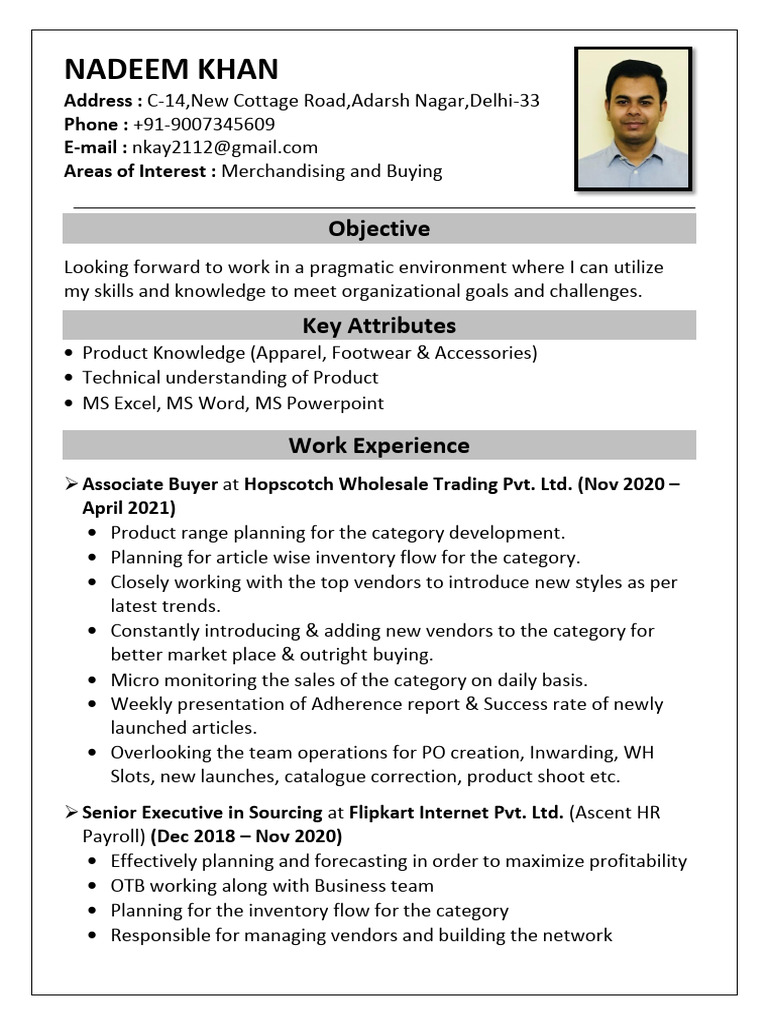 Nadeem Khan Resume 2021 PDF | PDF | Business