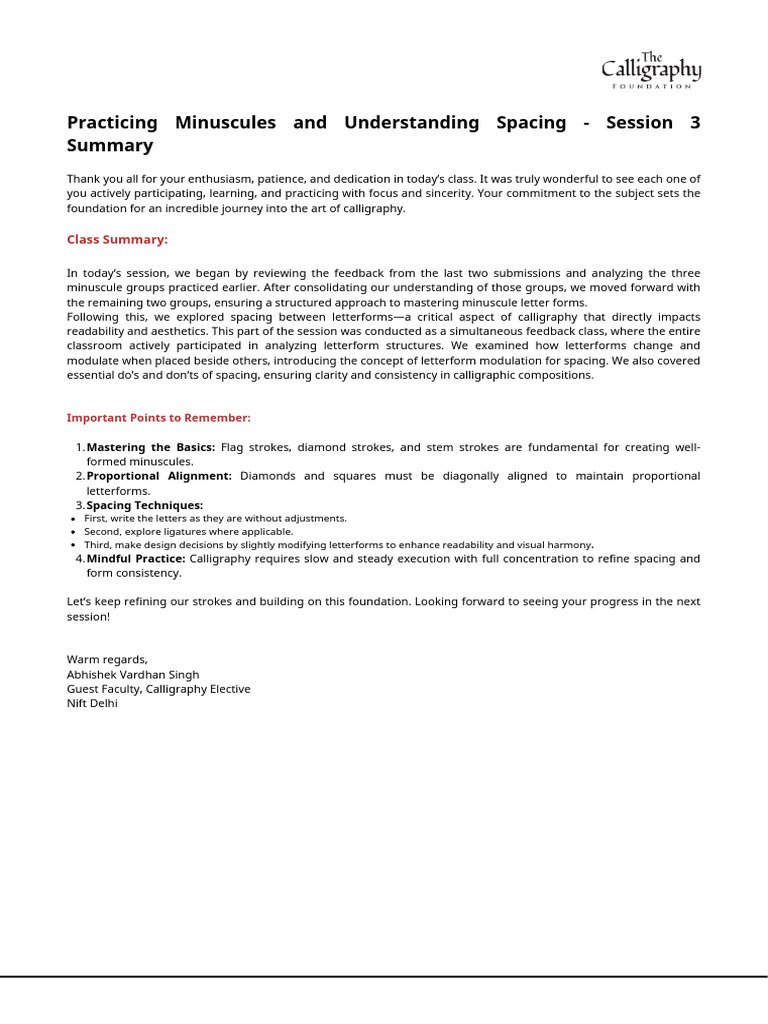 Calligraphy Elective - Homework and Submission 3 | PDF | Calligraphy ...