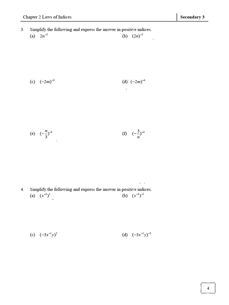 Laws of indices | PDF